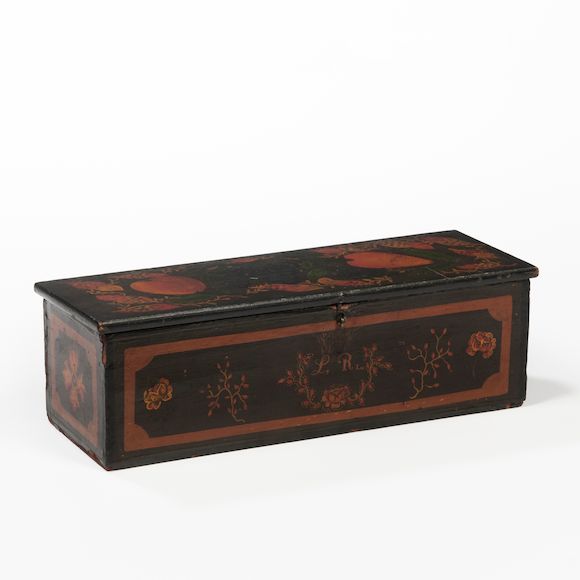 Bonhams Skinner : Japanned Box, Massachusetts, c. 1820.