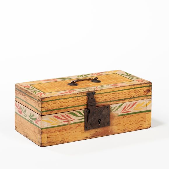 Bonhams Skinner : Painted Document Box, America, 19th century.