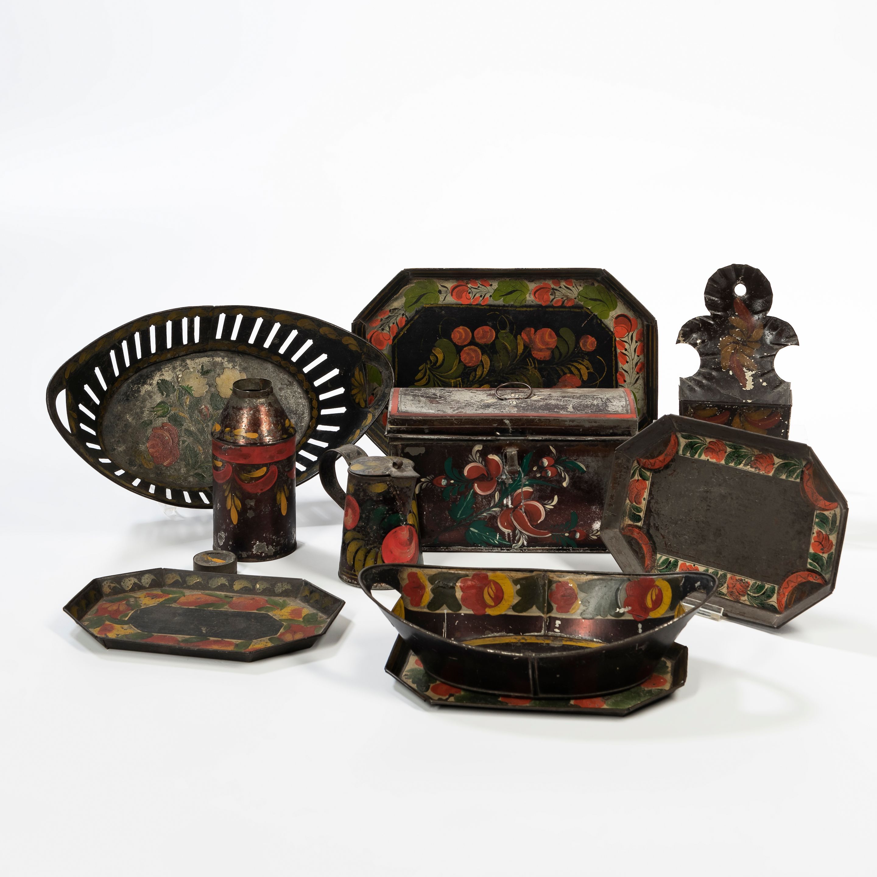 Bonhams Skinner : Ten Painted Tin Items, Pennsylvania and Connecticut ...