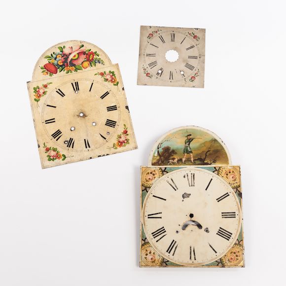 Bonhams Skinner : Three Painted Sheet Metal Clock Dials, England and ...