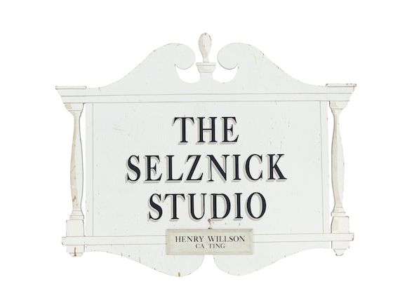 Bonhams : A SELZNICK STUDIO SIGN USED IN MOVIOLA THE SCARLETT O'HARA WAR