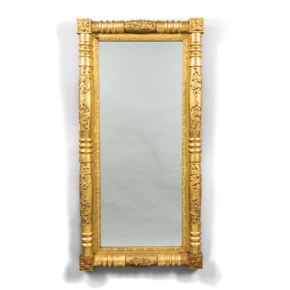 Bonhams Skinner : Gilded Split-baluster Mirror, America, early 19th ...