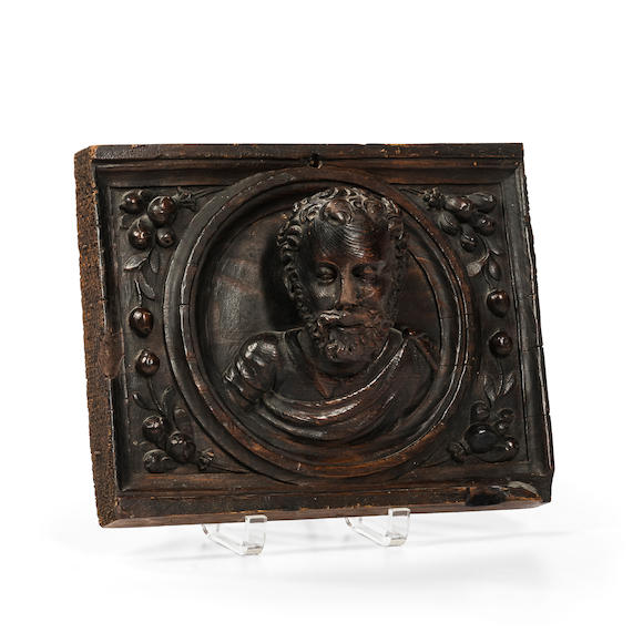 Bonhams Skinner Carved Bust Plaque 19th Century