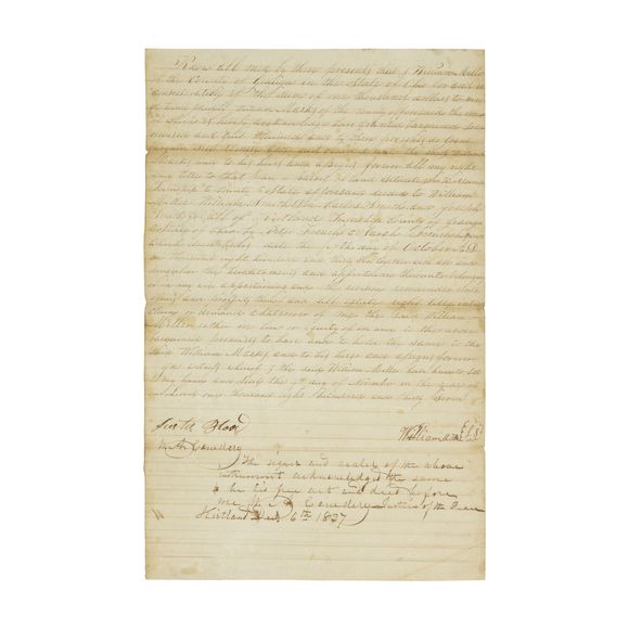 Bonhams : A KIRTLAND DEED SIGNED BY JOSEPH SMITH ASSOCIATE WILLIAM ...