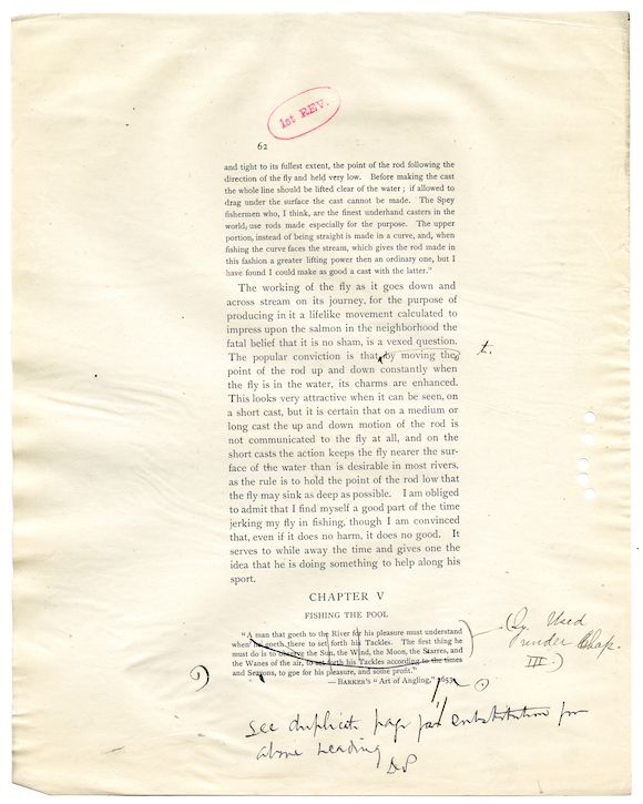 Bonhams Skinner : Sage, Dean "The Atlantic Salmon." Author's galley ...