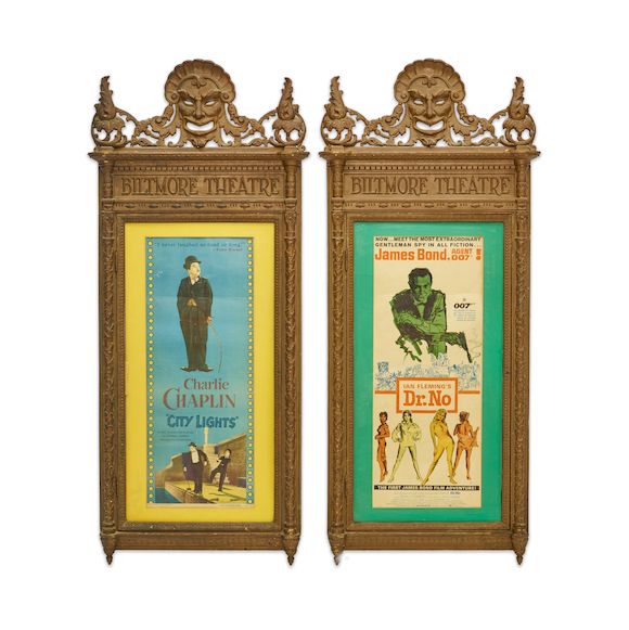 Bonhams : A PAIR OF 1920S LOS ANGELES BILTMORE THEATRE DISPLAY CASES
