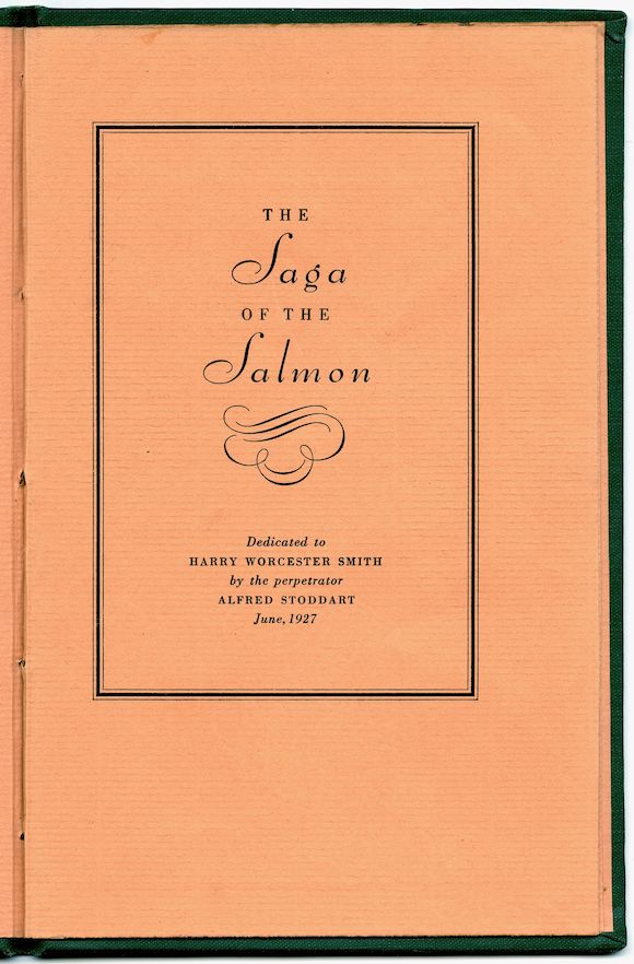 Bonhams Skinner : Stoddart, Alfred The saga of the salmon, N. p. [New ...