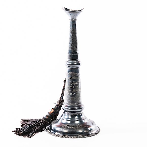 Bonhams Skinner : Silver-plated "Independent Hook & Ladder Co." Fire ...