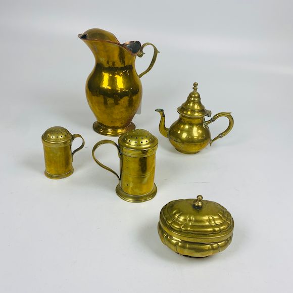 Bonhams Skinner : Five Pieces of Copper Tableware
