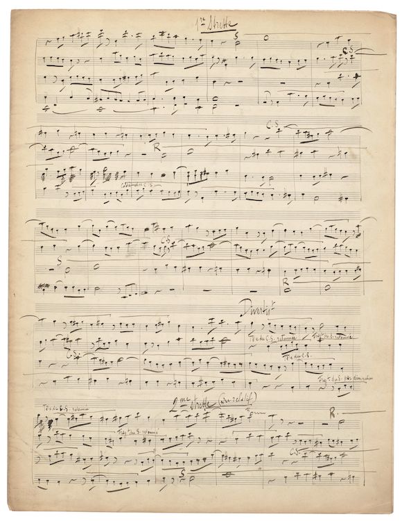 Bonhams : RAVEL FUGUE STUDY. RAVEL, MAURICE. 1875-1937. Autograph ...