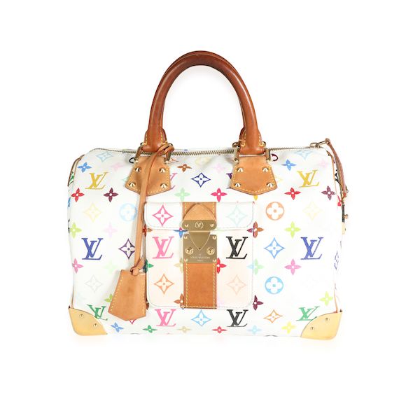 Bonhams : Louis Vuitton: a White Monogram Multicolore Speedy 30 ...