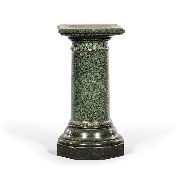Bonhams Skinner : Green Marble Plinth,