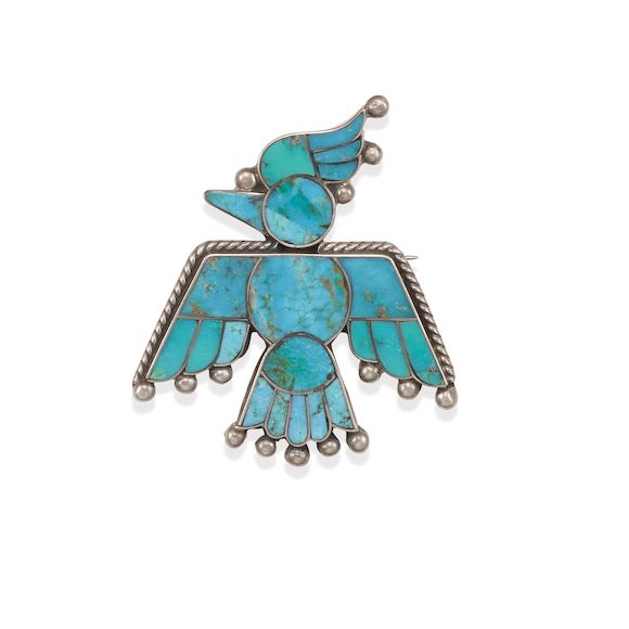 Bonhams : A Zuni pin/pendant