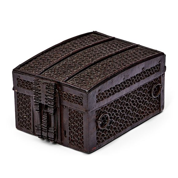 Bonhams Skinner : Iron Lock Box,