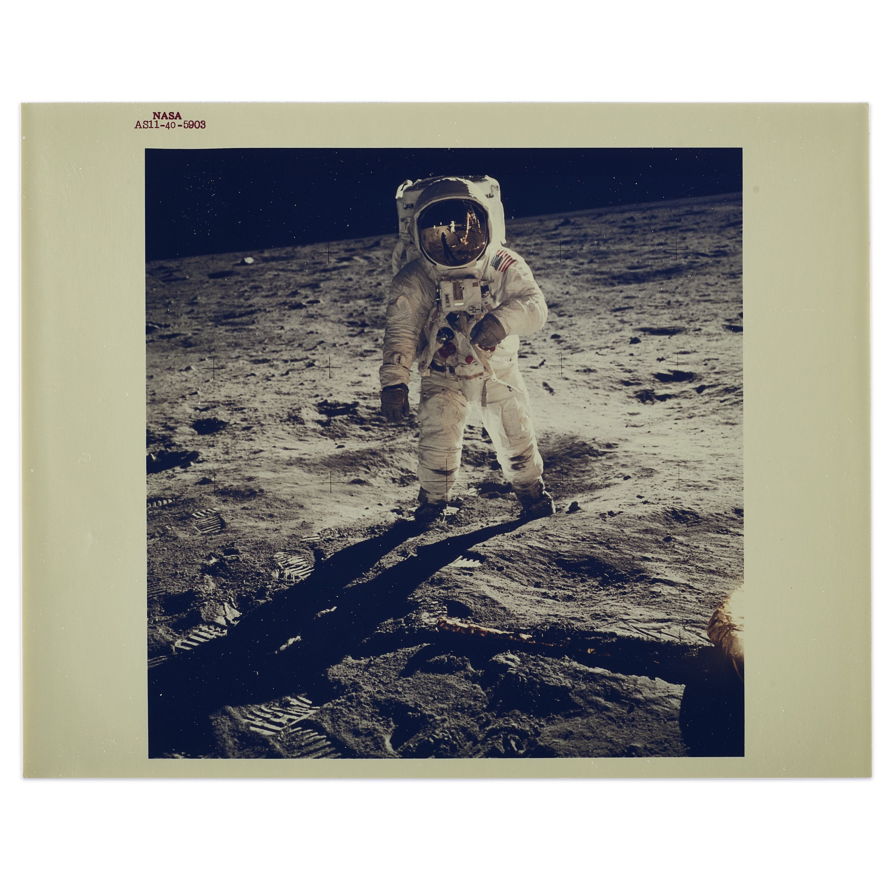 Bonhams : BUZZ ALDRIN VISOR SHOT ARMSTRONG, NEIL. Chromogenic color ...