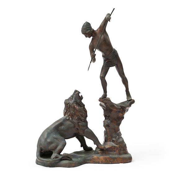 Bonhams Skinner : Bronze Figure of a Lion Slayer,
