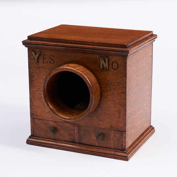 Bonhams Skinner : Wooden Ballot Box England or America, late 19th to ...