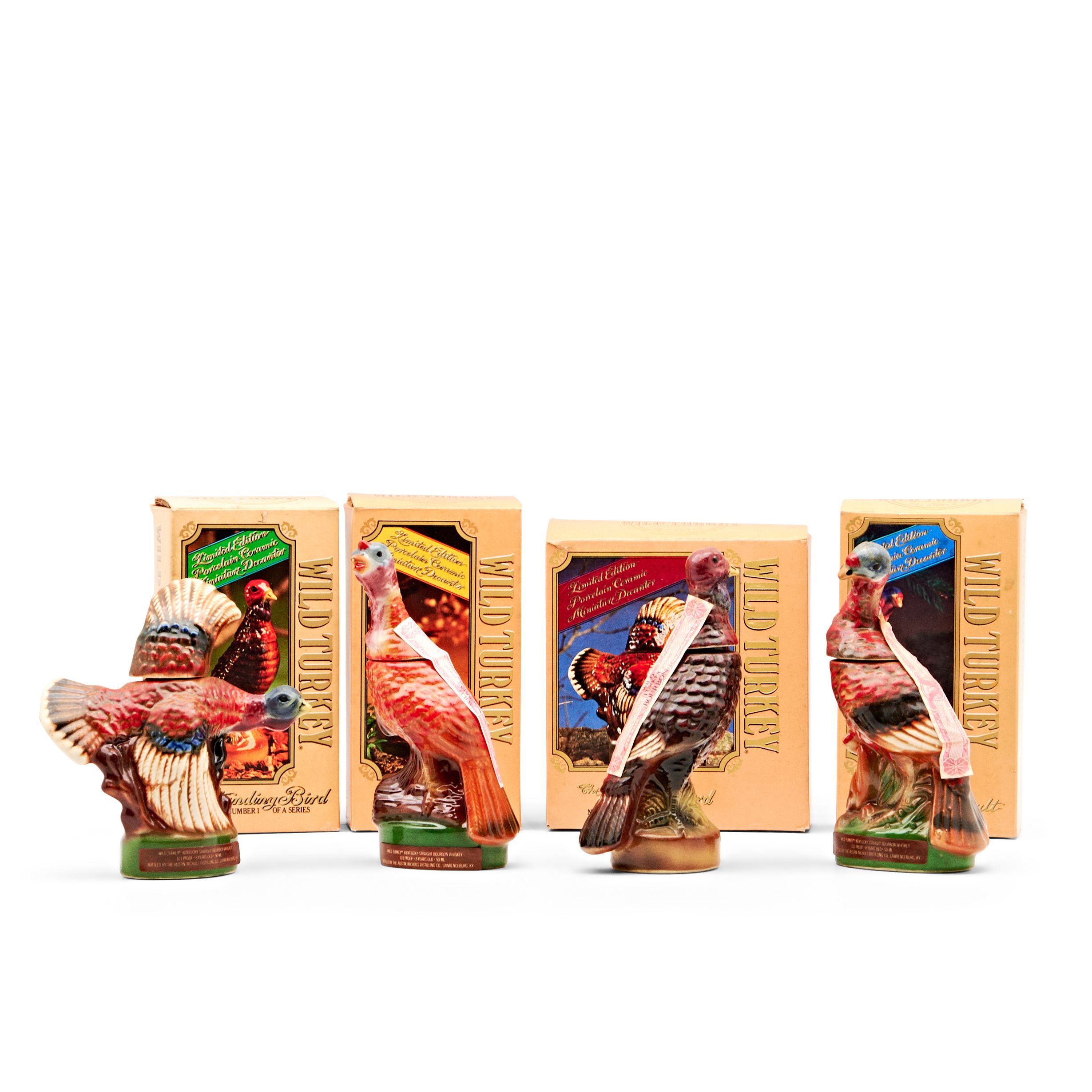 Bonhams Skinner : Wild Turkey Ceramic Decanters, 5 pint bottles