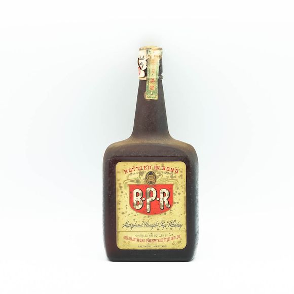 Bonhams Skinner : BPR Maryland Straight Rye Whiskey 1937, 1 quart bottle
