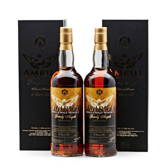 Bonhams Skinner : Amrut 8 Years Old Greedy Angels, 2 750ml bottles