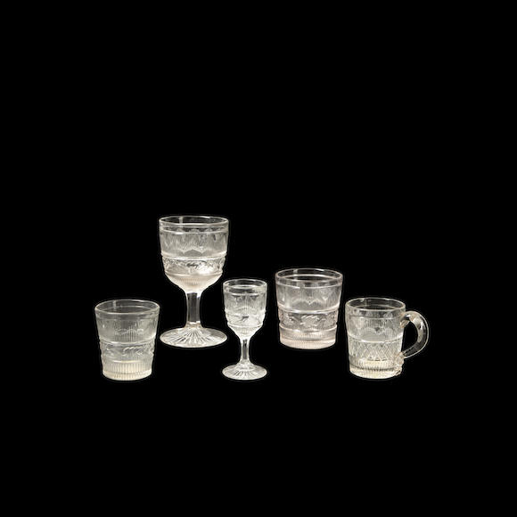 Bonhams Skinner Fourteen Pieces Of Early American Colorless Pressed