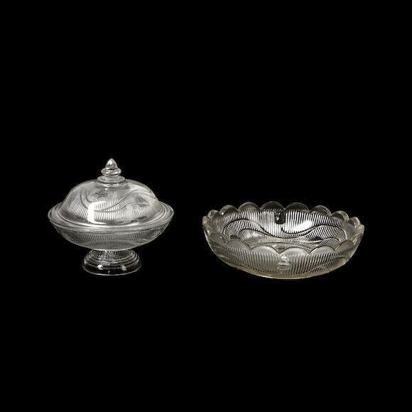 Bonhams Skinner : Early American Colorless Pressed Glass Ribbed Acorn ...