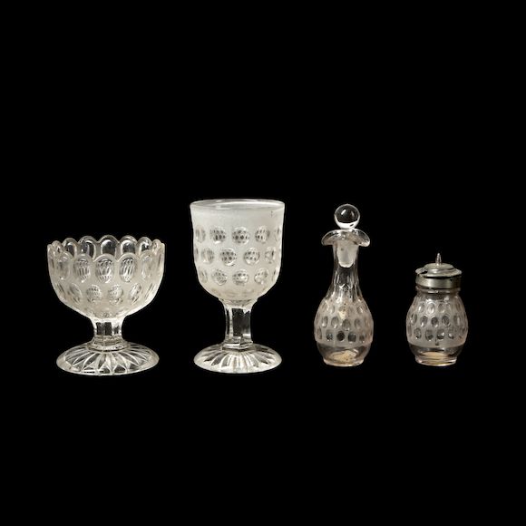 Bonhams Skinner : Three Pieces of Early American Colorless Frosted ...