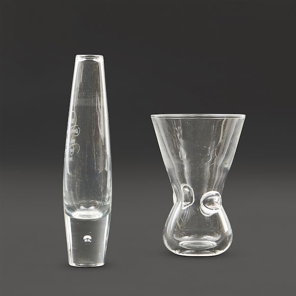 Bonhams Skinner : David Hills Two Steuben Crystal Vases Corning, New ...