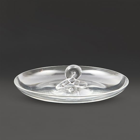 Bonhams Skinner : Lloyd Atkins for Steuben Crystal "Canape Plate ...