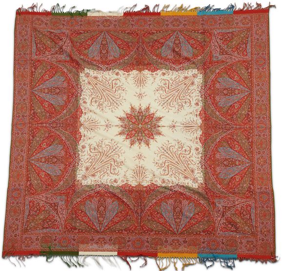 Bonhams Skinner : European Square Shawl Western Europe, likely France 5 ...