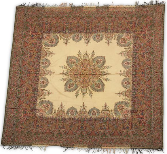 Bonhams Skinner : French Square Shawl France 5 ft. 8 in. x 5 ft. 8 in.