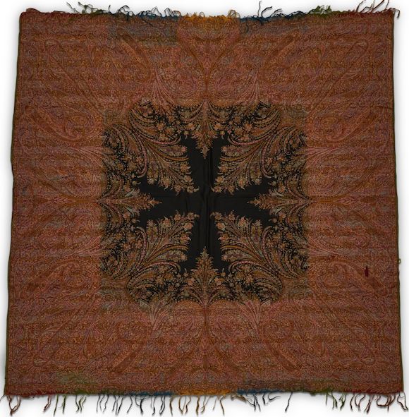 Bonhams Skinner : European Square Shawl Western Europe, likely France 5 ...