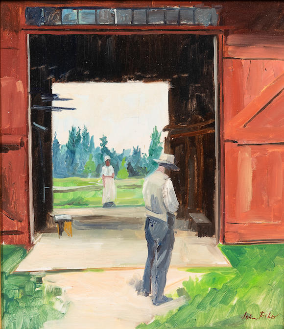 Bonhams Skinner American School 20th Century Untitled Barn Door