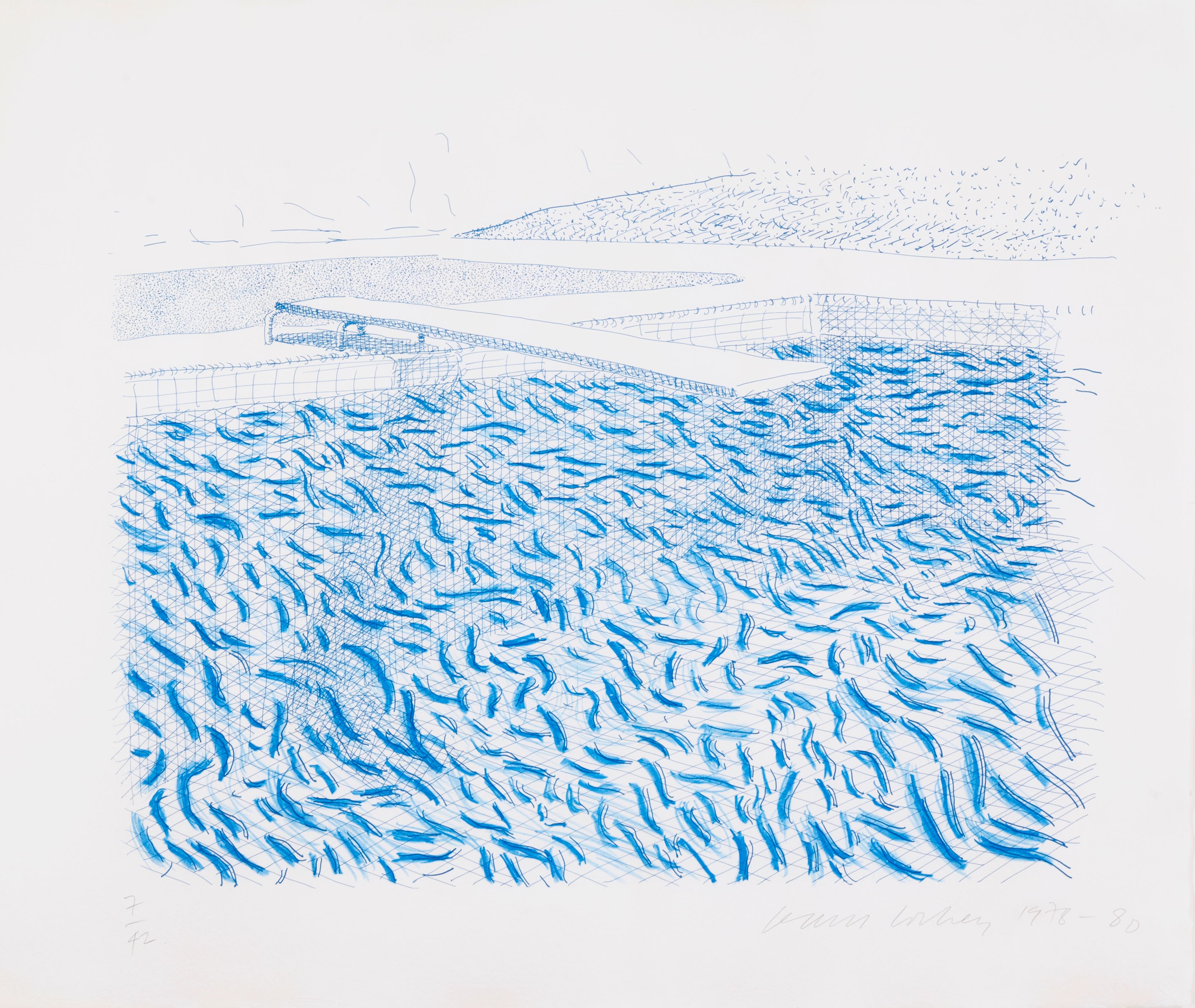 Bonhams : David Hockney (born 1937), Lithographic water made of lines ...