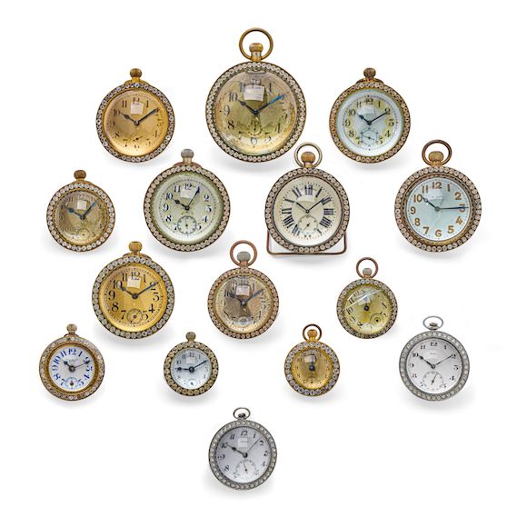 Bonhams : A GROUP OF SIXTEEN BALL CLOCKS