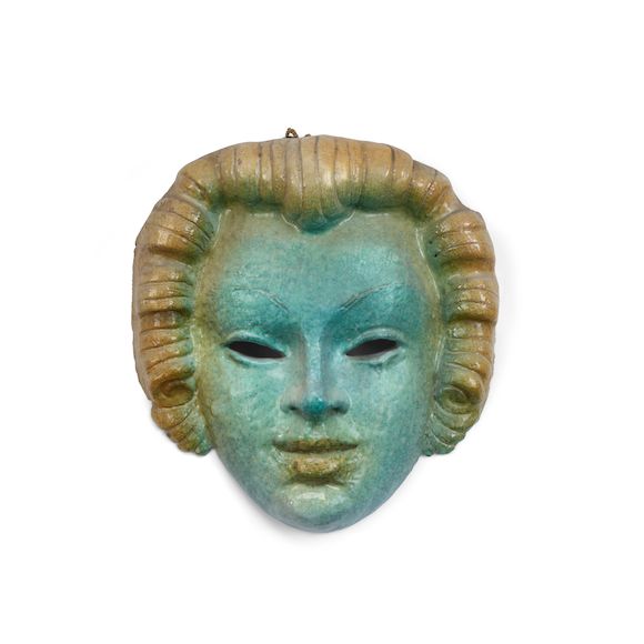Bonhams : A LARGE AUSTRIAN CERAMIC FACE MASK early 20th centuryheight ...