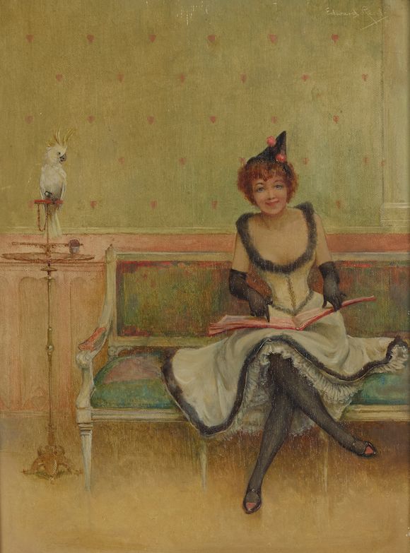 Bonhams : EDWARD REED (LATE 19TH CENTURY) Portrait of a Woman with ...