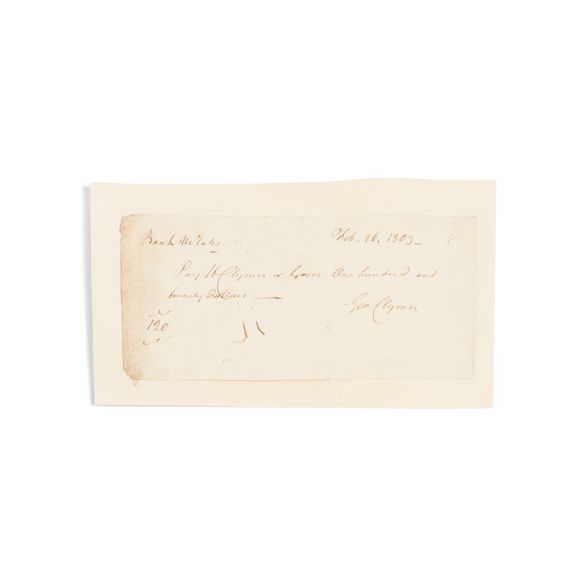 Bonhams Skinner : Clymer, George (1739-1813), Autograph Document Signed