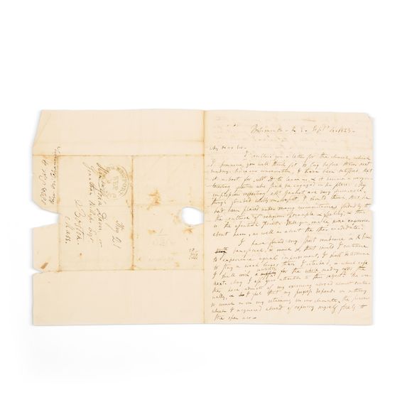 Bonhams Skinner : Channing, William Ellery (1780-1842), Autograph Letter Signed