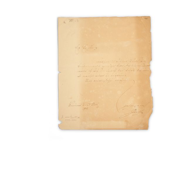 Bonhams Skinner : Goethe, Johann Wolfgang von (1749-1832), Letter Signed