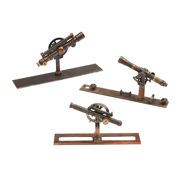 Bonhams Skinner Three Unmarked Surveyors Alidades