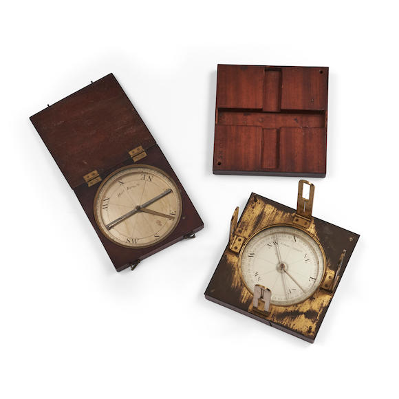 Bonhams Skinner Two Boxed Compasses England Late 19th Century