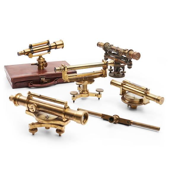 Bonhams Skinner Six Unmarked Surveyors Levels