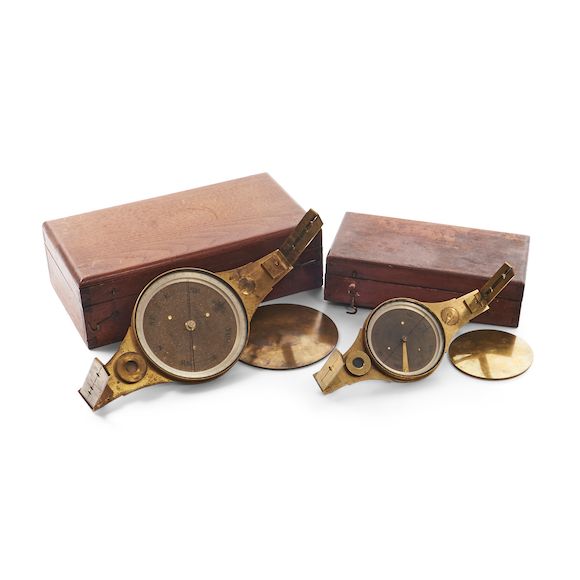 Bonhams Skinner : Two Knox & Shain Surveyor's Compasses, Philadelphia, Pennsylvania, 19th century,
