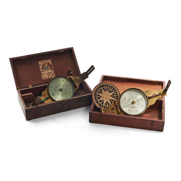 Bonhams Skinner Two Baltimore Maryland Surveyors Compasses 19th