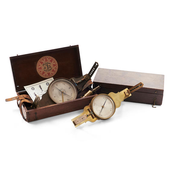 Bonhams Skinner Two Boston Surveyors Compasses 19th Century