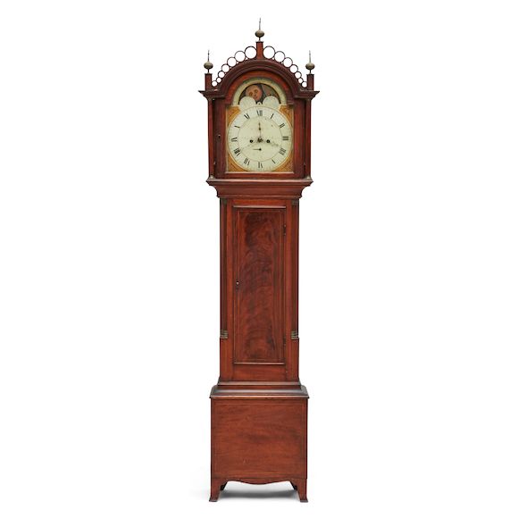 Bonhams Skinner : Inlaid Mahogany Presentation Tall Clock, John Bailey, Jr., Hanover ...