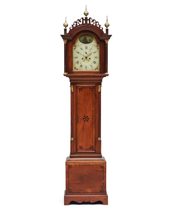 Bonhams Skinner : Inlaid Tall Clock, William Fitz, Portsmouth, New ...