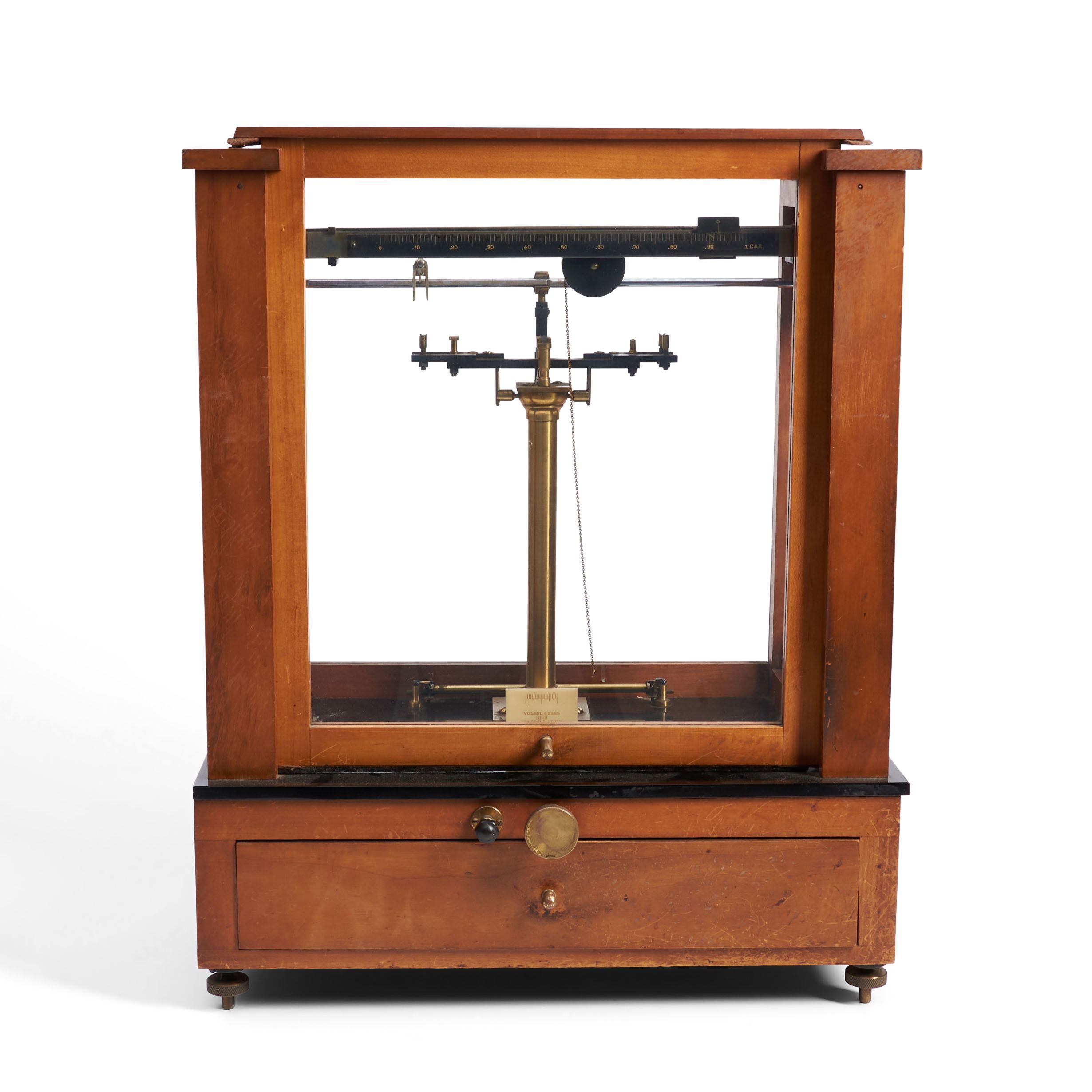 Bonhams Skinner : Pine Cased Jeweler's Scale