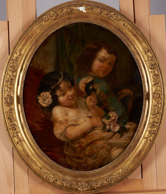 Bonhams Skinner : Plaster Framed Portrait Print of Children